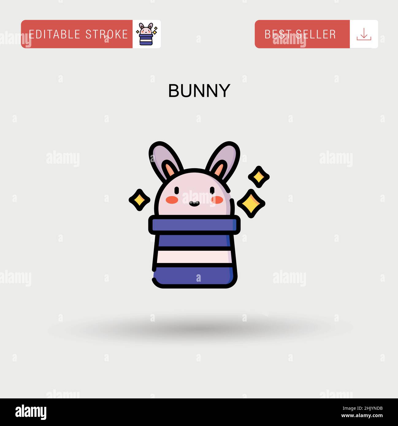 Bunny silhouette icon hi-res stock photography and images - Alamy