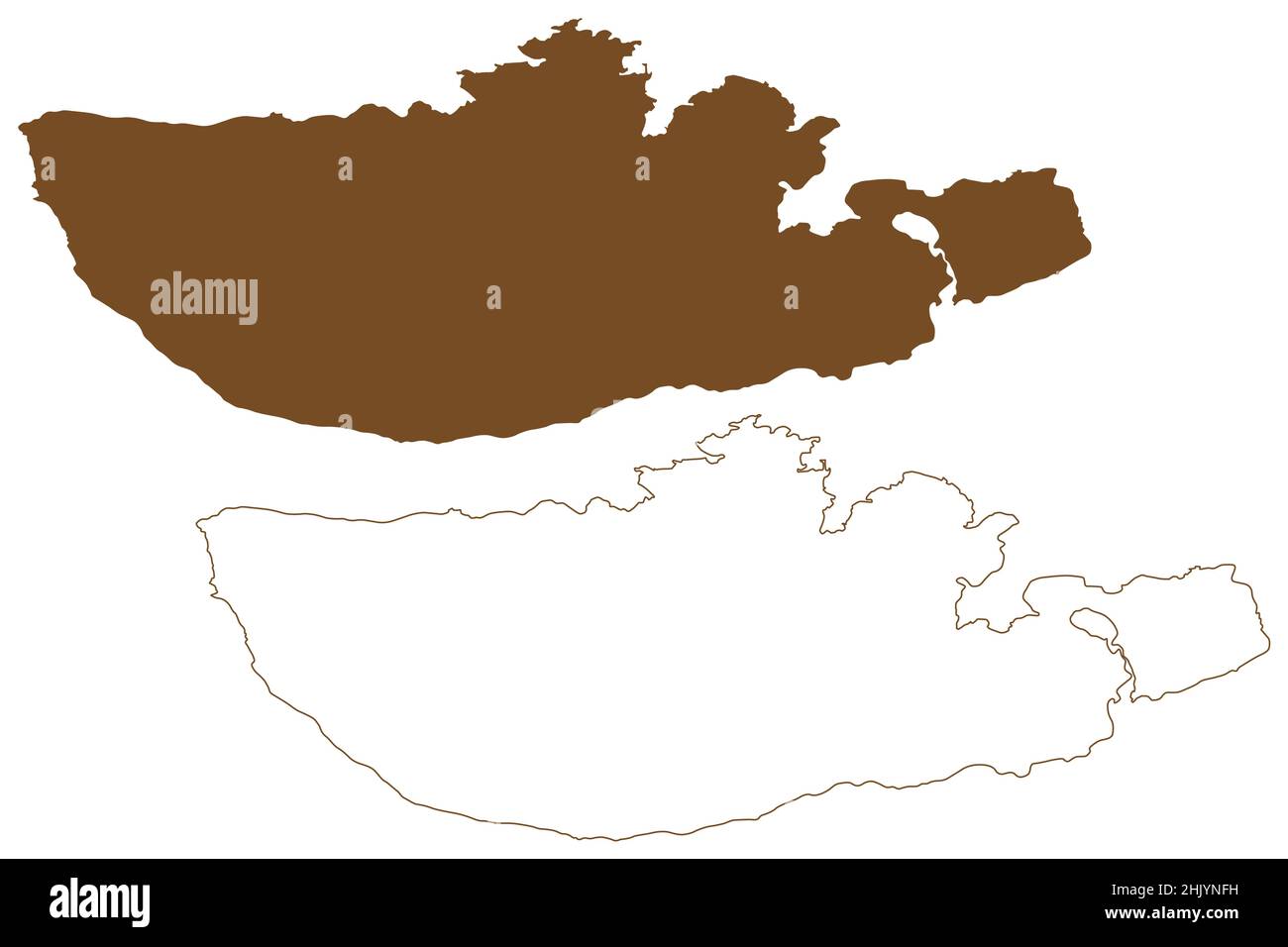 Sula island (Kingdom of Norway) map vector illustration, scribble ...