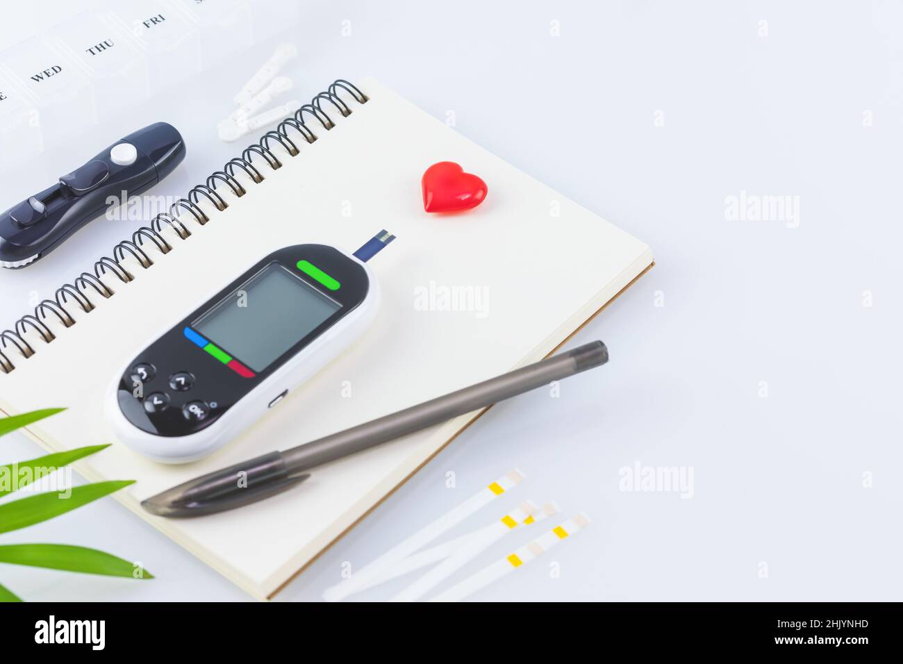 Diabetes control. Diabetic disease concept with Glucose meter, test ...