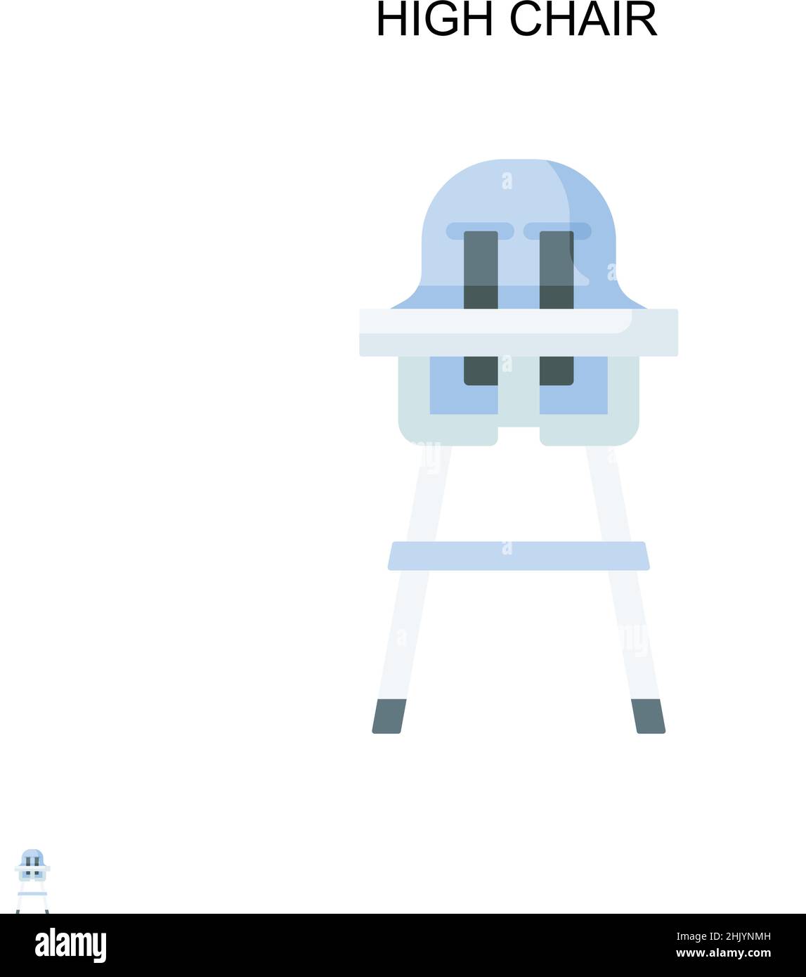 High chair Simple vector icon. Illustration symbol design template for ...