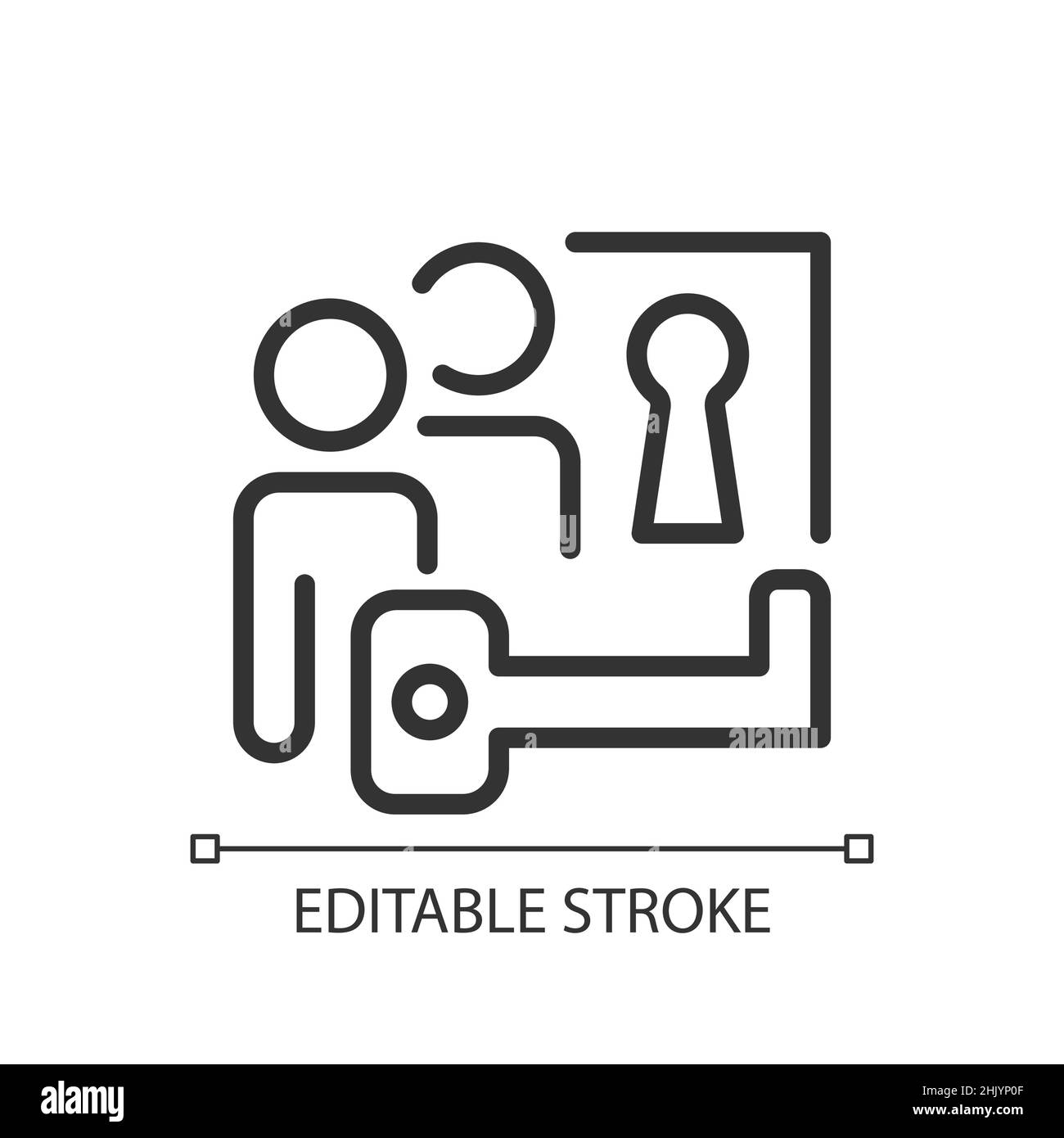 Problem Solving Pixel Perfect Linear Icon Stock Vector Image Art Alamy