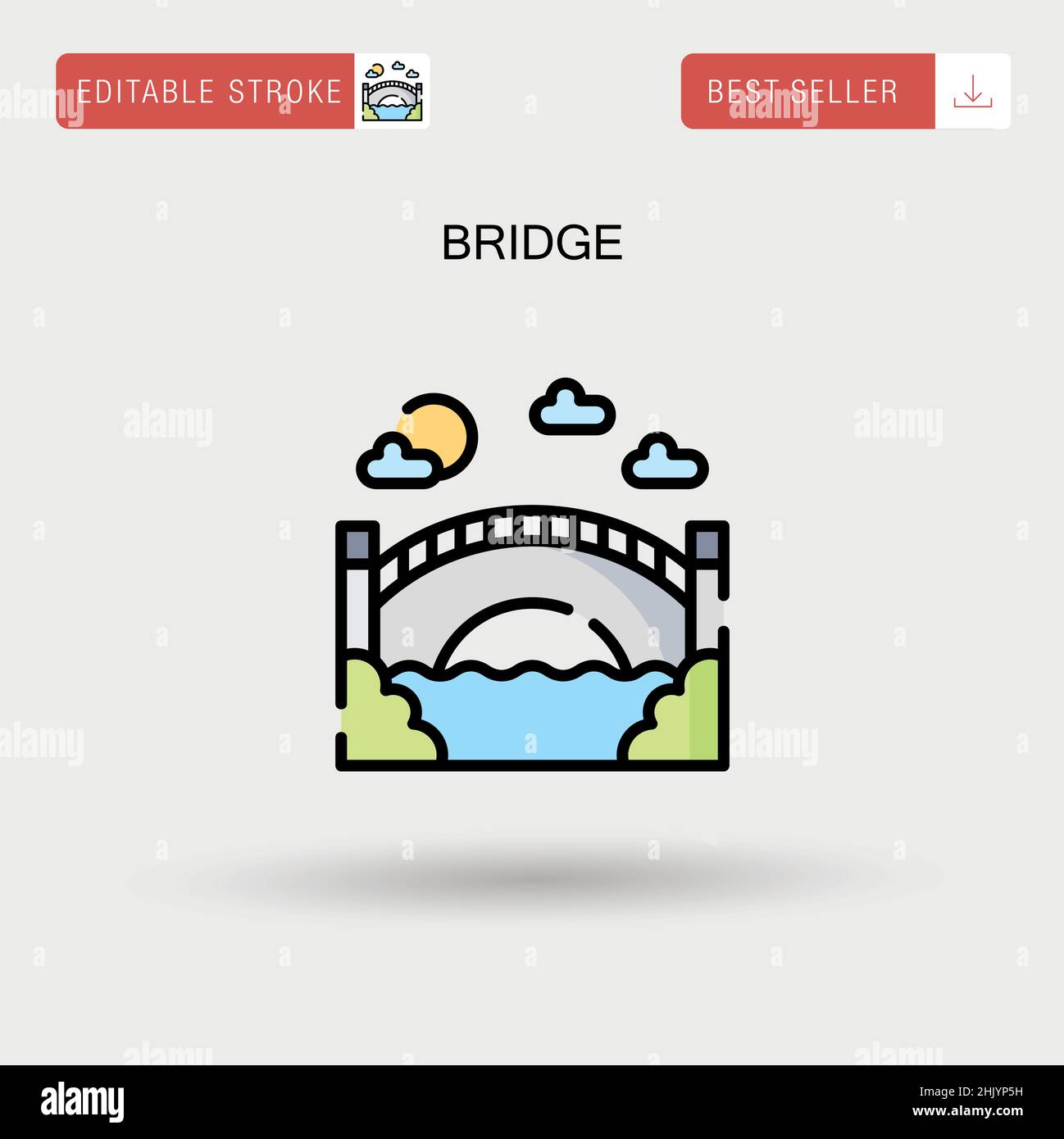 Bridge Simple vector icon Stock Vector Image & Art - Alamy