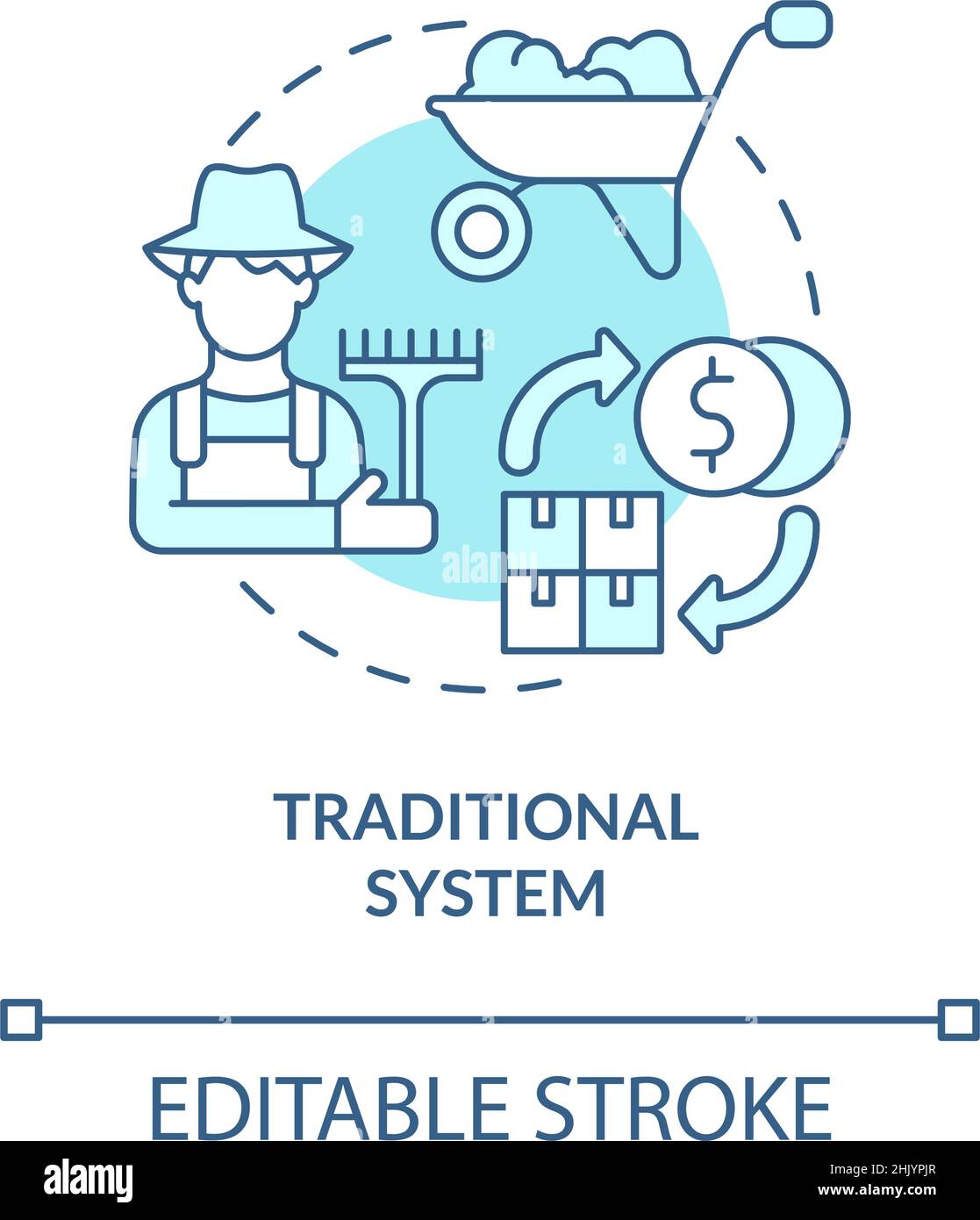 Traditional system turquoise concept icon Stock Vector Image & Art - Alamy