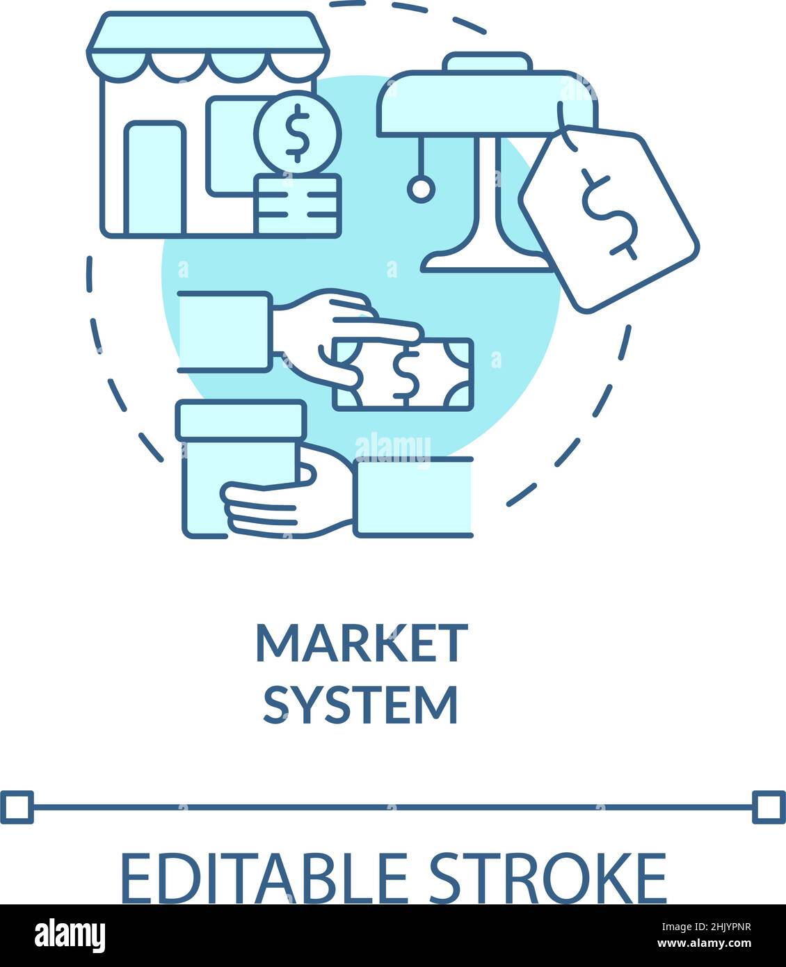 Market system turquoise concept icon Stock Vector Image & Art - Alamy