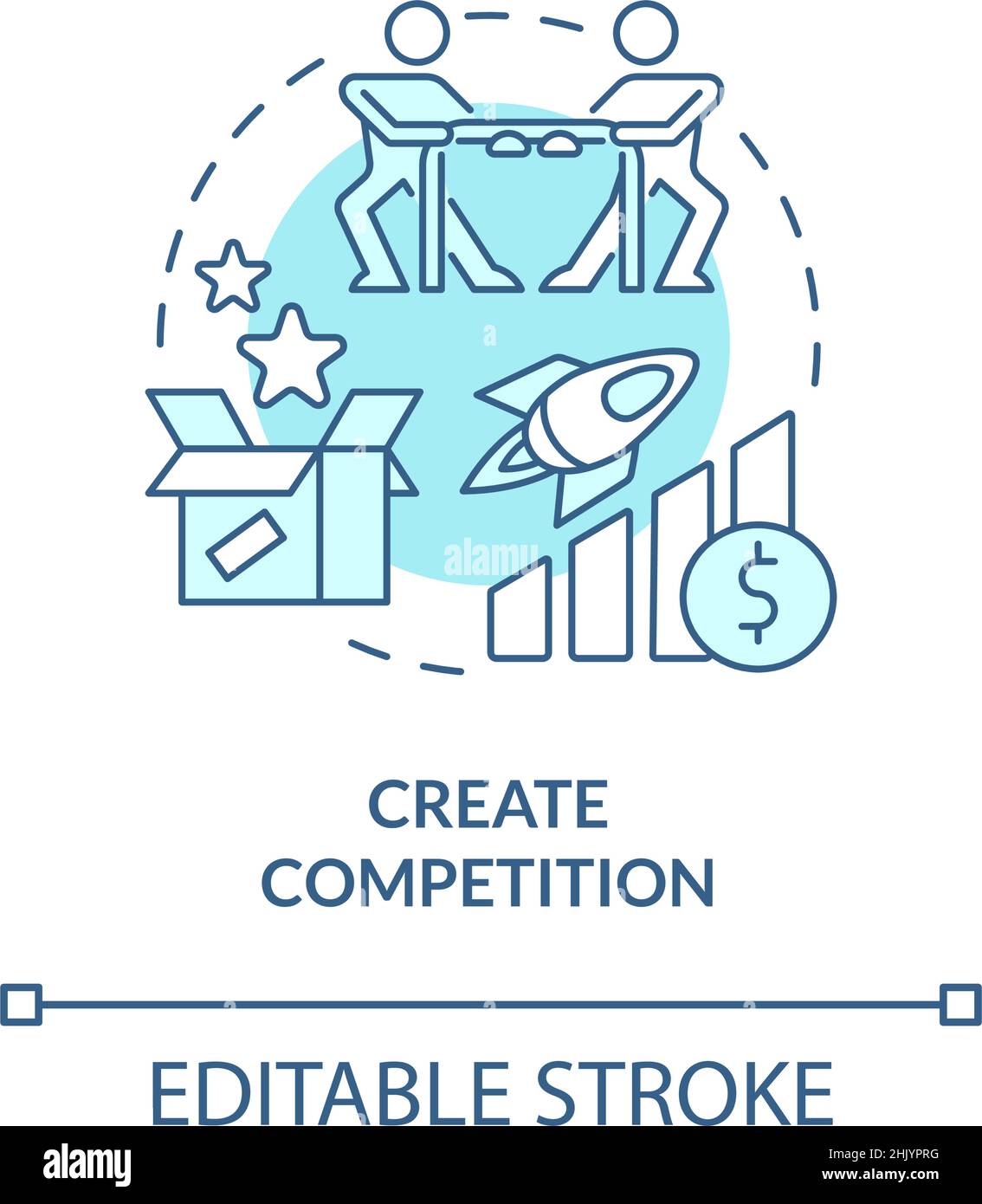 Create competition turquoise concept icon Stock Vector Image & Art - Alamy