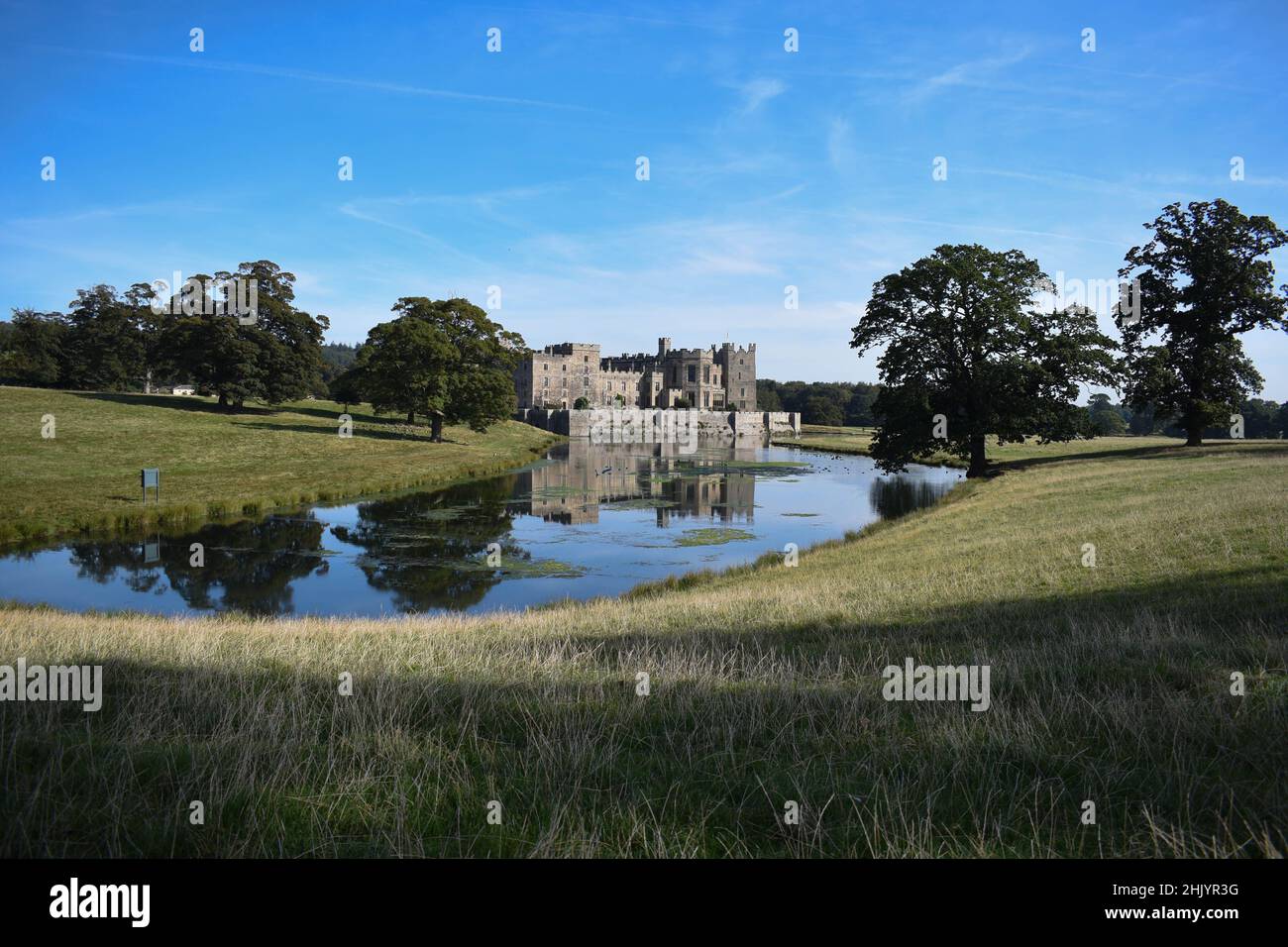 Reflections of Raby Castle Stock Photo - Alamy