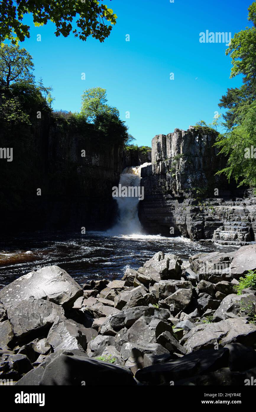 High Force Waterfall in England Stock Photo - Alamy