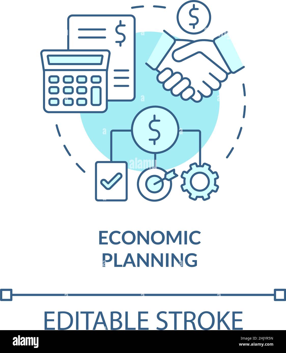 Economic planning turquoise concept icon Stock Vector Image & Art - Alamy