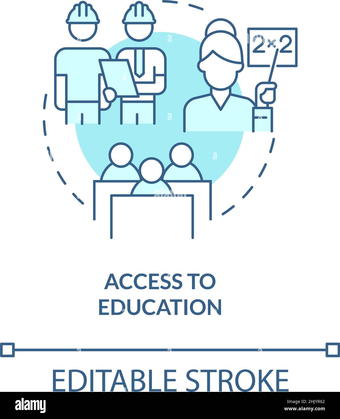 Access to education turquoise concept icon Stock Vector Image & Art - Alamy