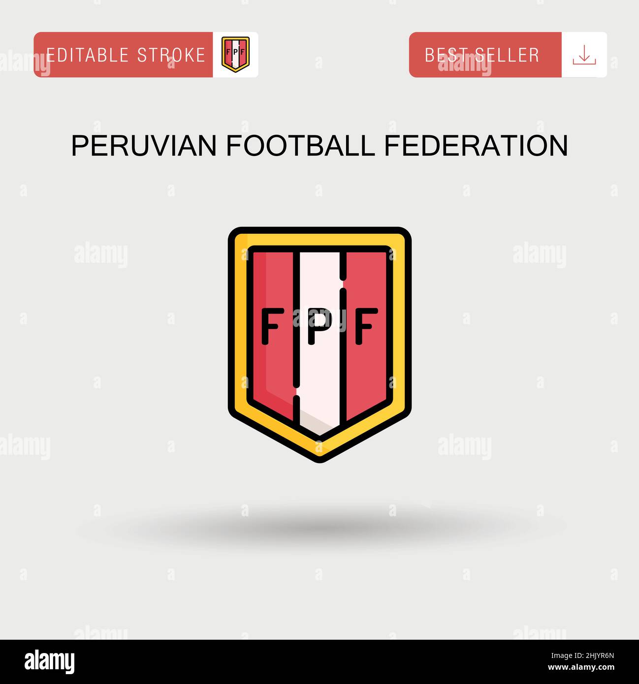 Peruvian football federation Simple vector icon Stock Vector Image ...
