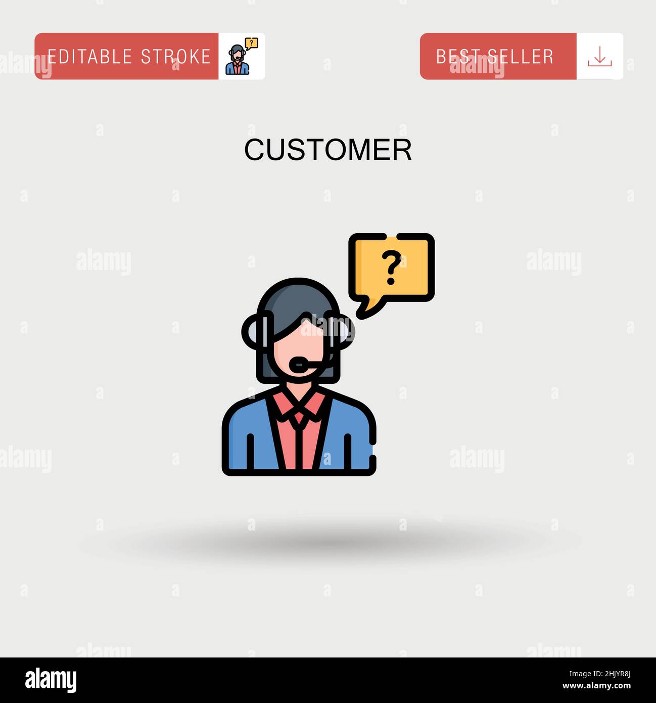 Customer Simple vector icon Stock Vector Image & Art - Alamy