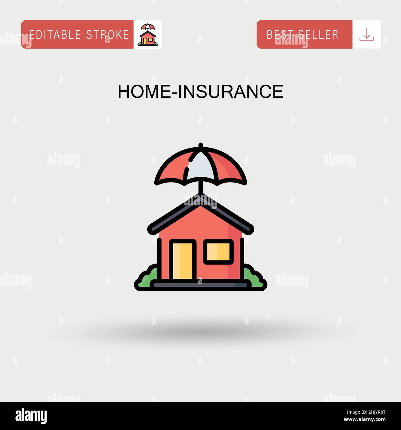 Home-insurance Simple vector icon Stock Vector Image & Art - Alamy