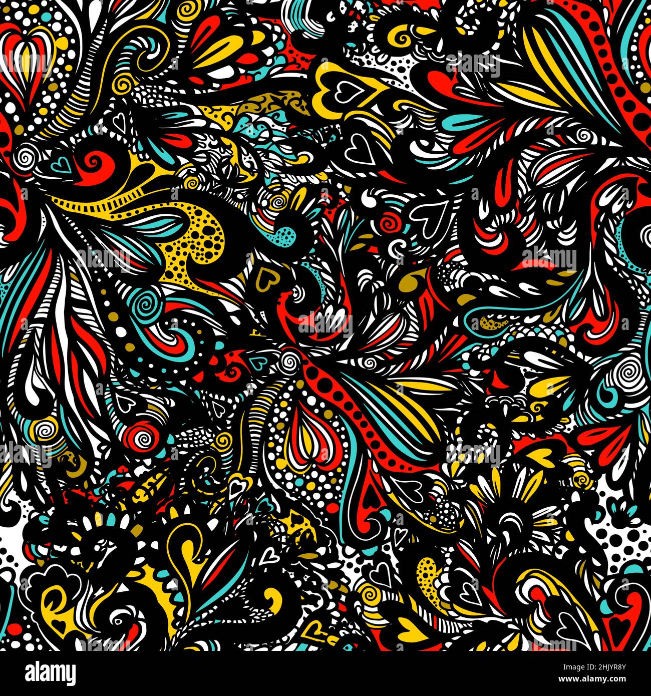 Seamless background from multicolored flowers . Abstract patterns ...