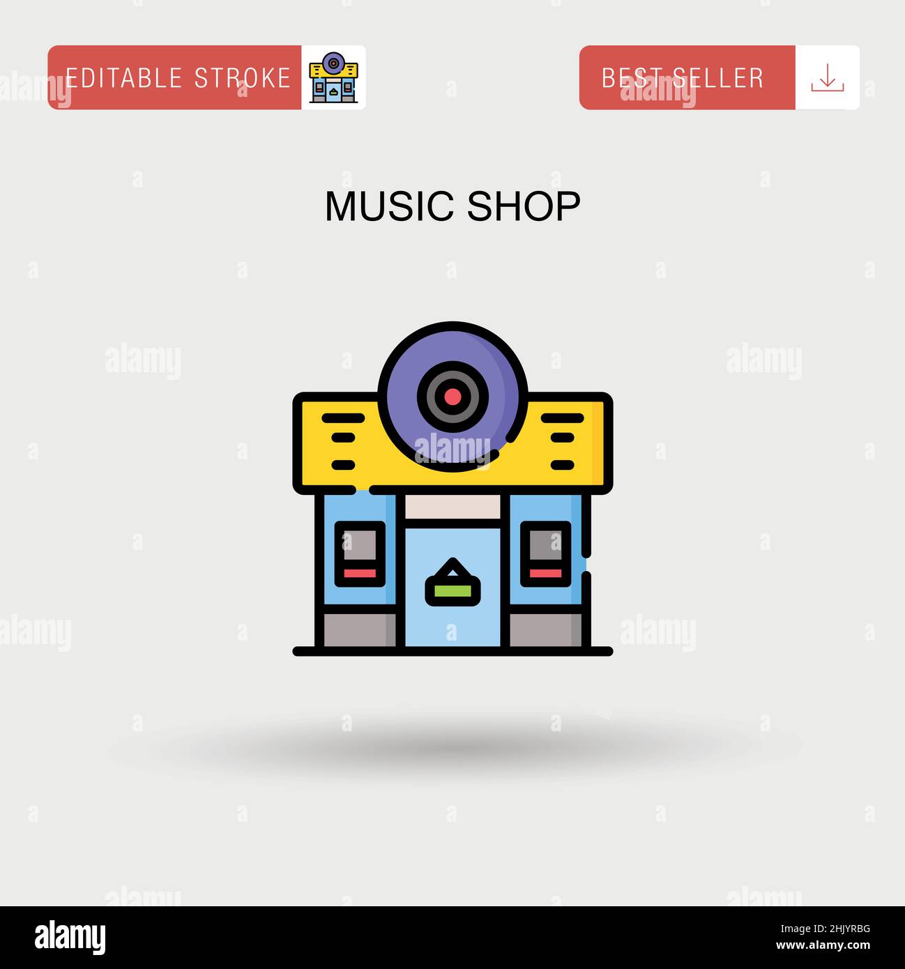 Music store retro vector hi-res stock photography and images - Alamy