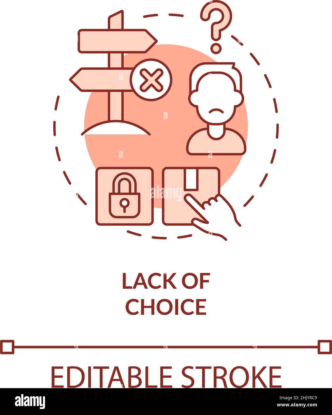 Lack of choice red concept icon Stock Vector Image & Art - Alamy