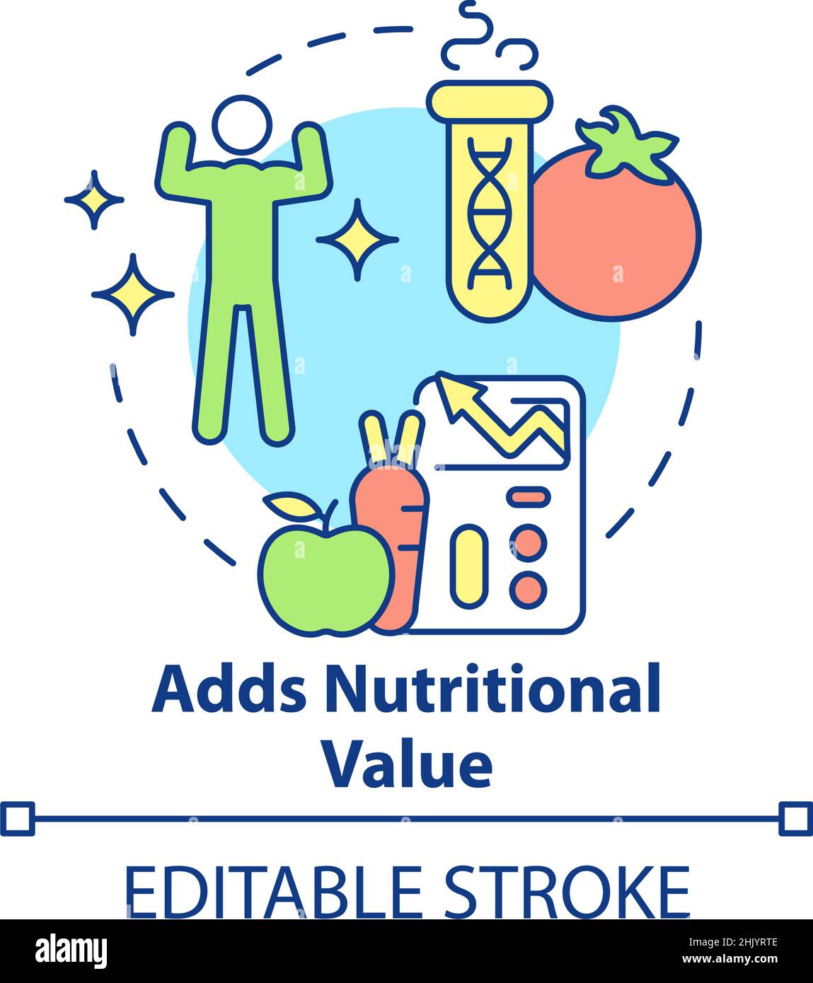 Adds nutritional value concept icon Stock Vector Image & Art - Alamy