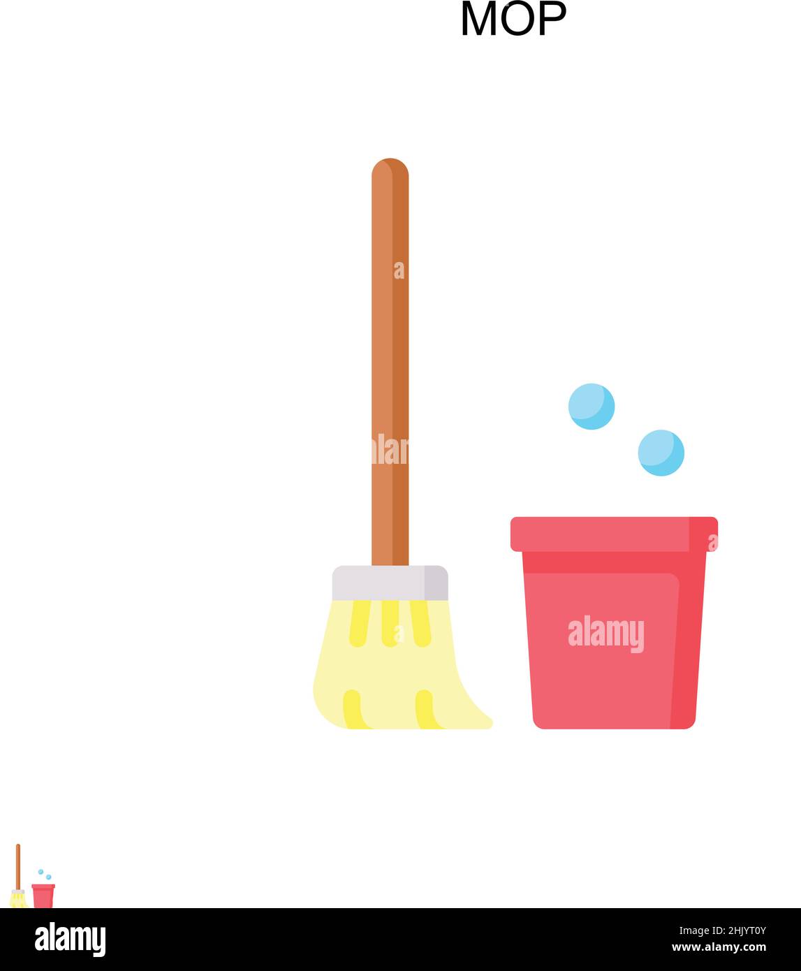 Mop bucket Stock Vector Images - Alamy
