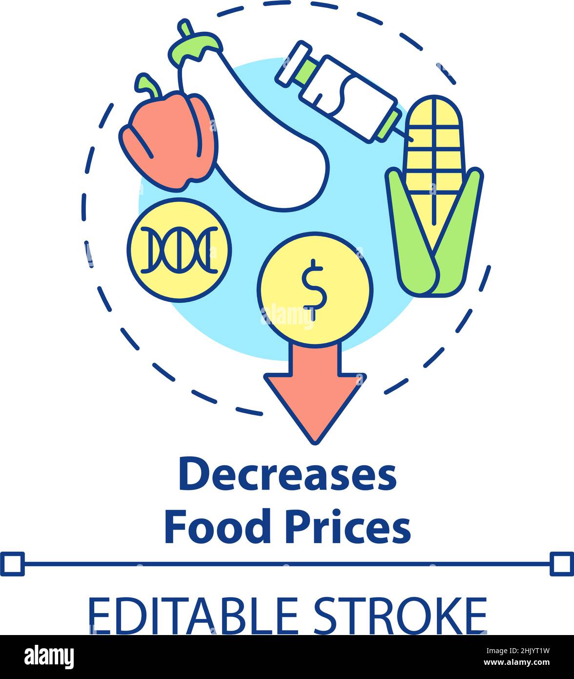 Modified food icon outline Stock Vector Images - Alamy