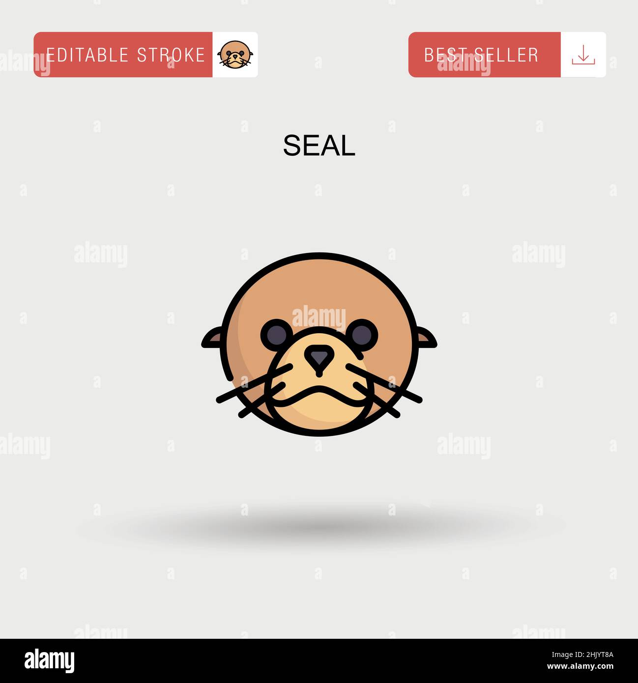 Seal Simple vector icon Stock Vector Image & Art - Alamy