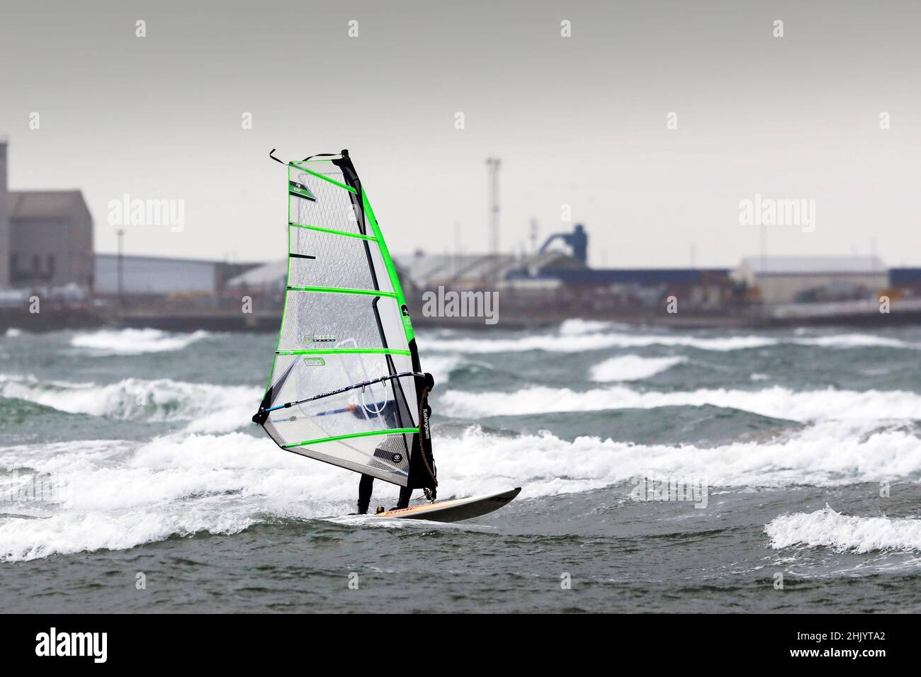 Troon, UK. 01st Feb, 2022. At the end of Storm Corrie, as the winds ...