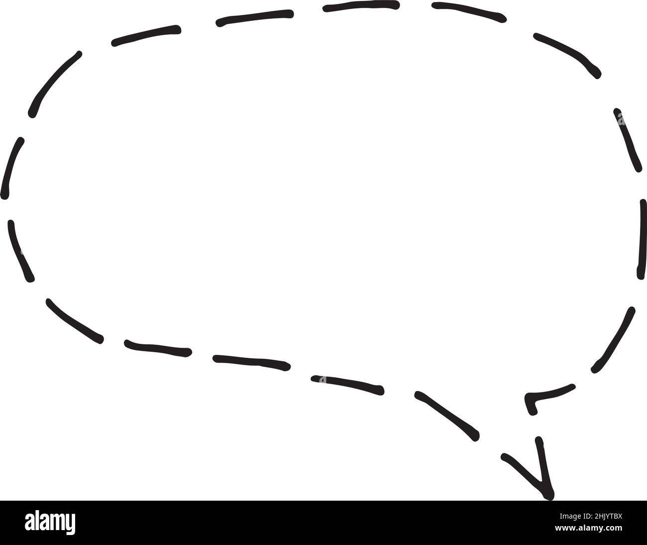 Hand drawn shapes of speech bubble. Hand drawn cartoon doodle vector ...