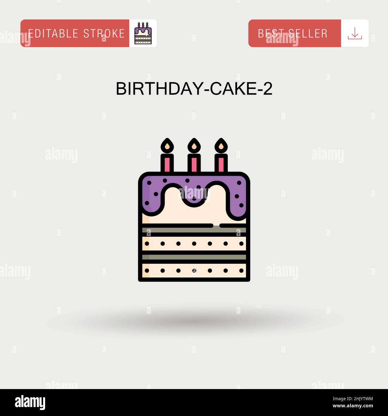 Happy birthday cake isolated icon Stock Vector Images - Alamy