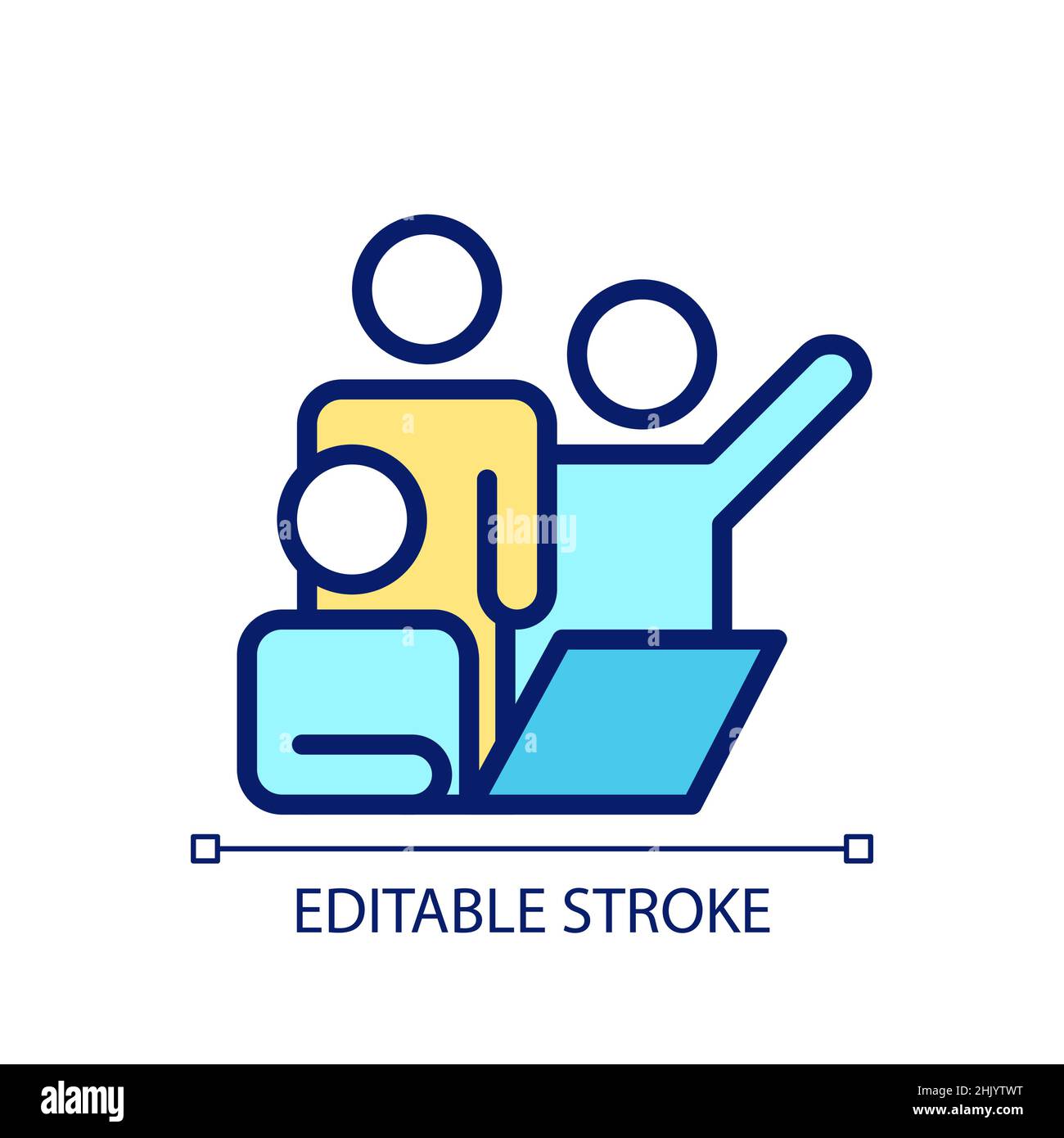 Team meeting pixel perfect RGB color icon Stock Vector Image & Art - Alamy