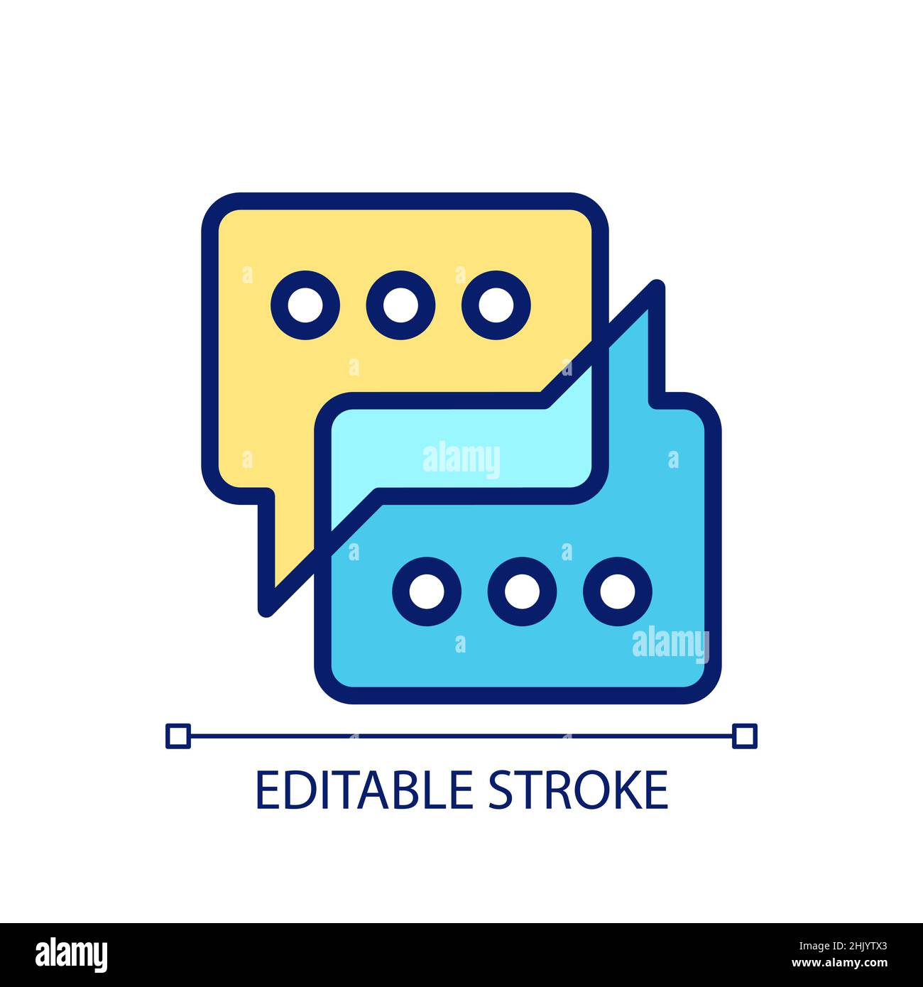 Sharing opinions pixel perfect RGB color icon Stock Vector Image & Art ...