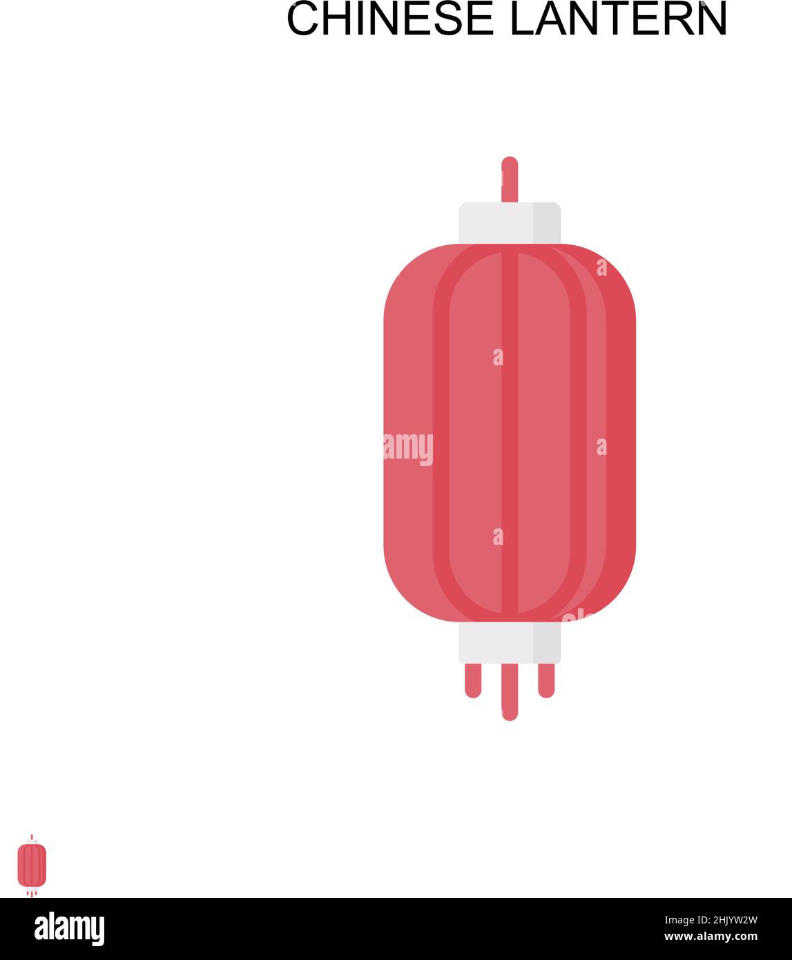 Chinese lantern Simple vector icon. Illustration symbol design template ...