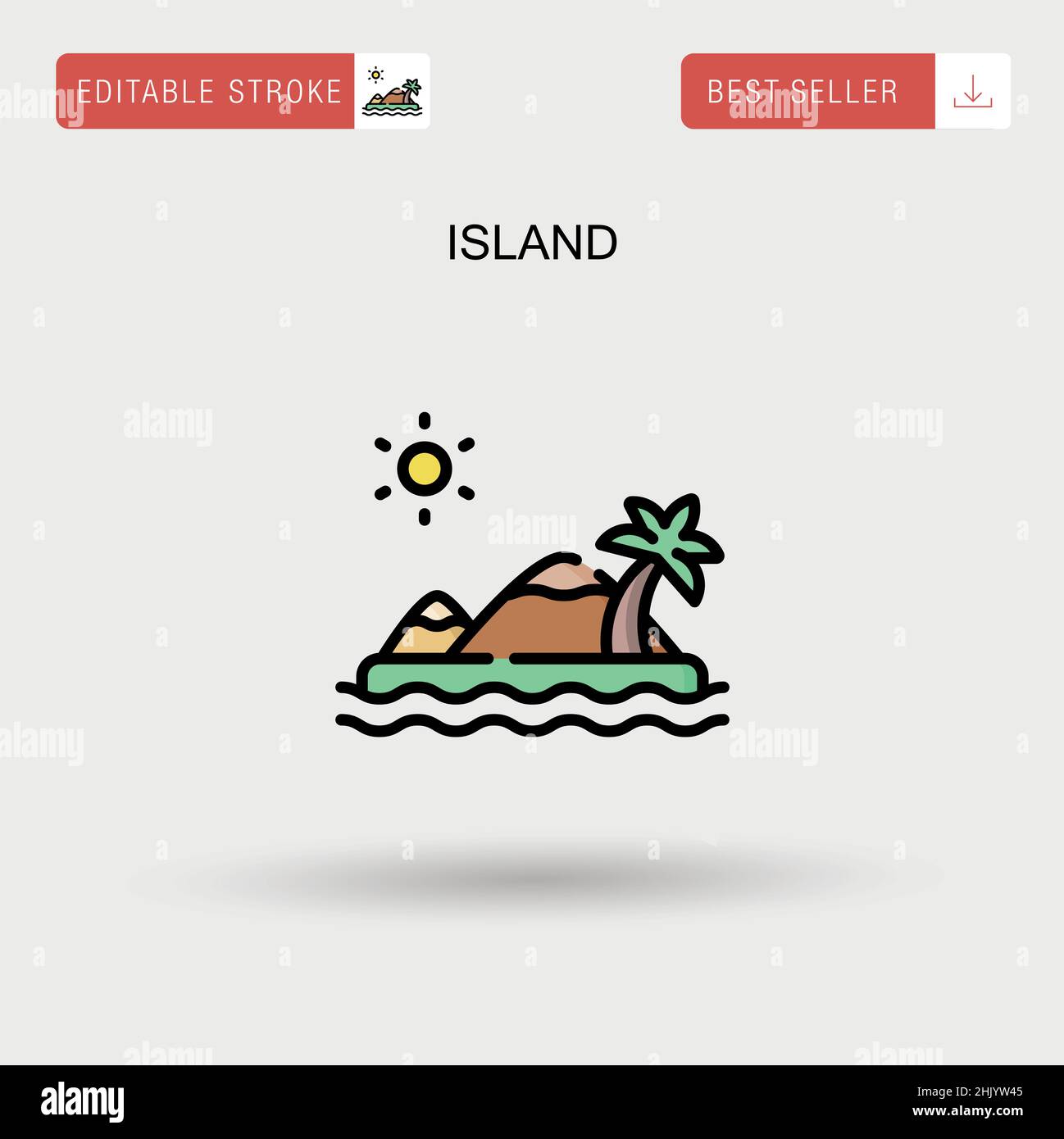 Island Simple vector icon Stock Vector Image & Art - Alamy