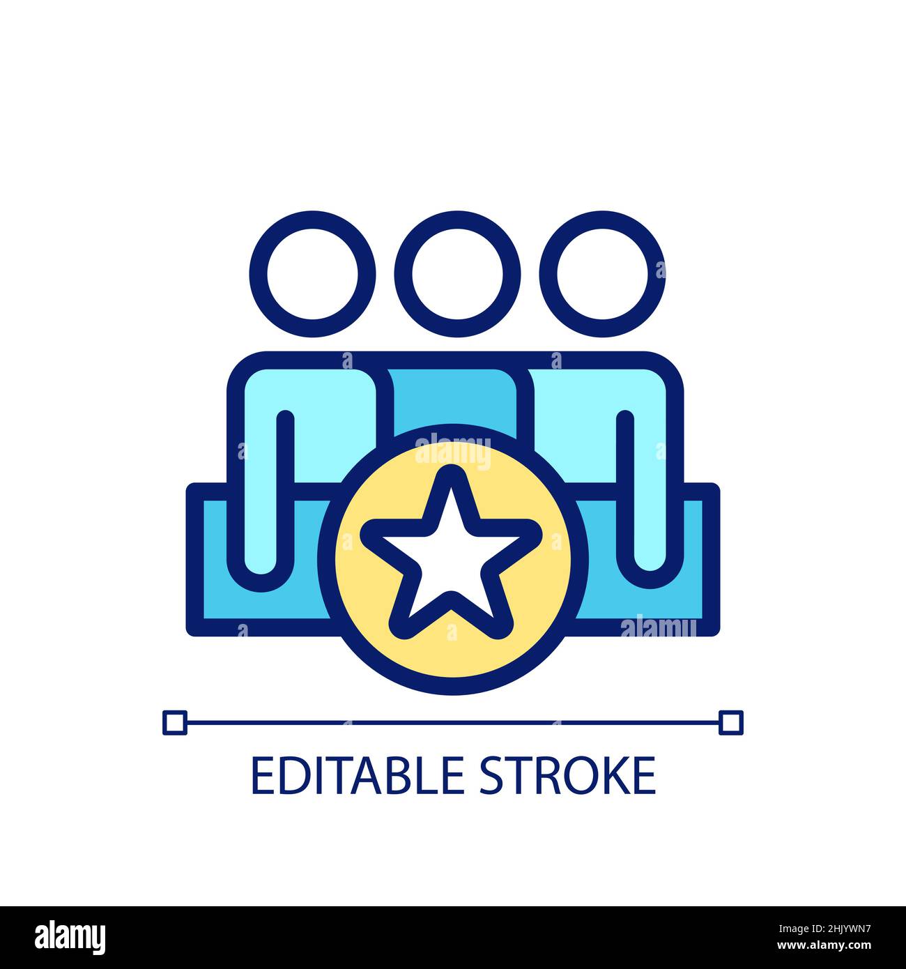 Teamwork reward pixel perfect RGB color icon Stock Vector Image & Art ...