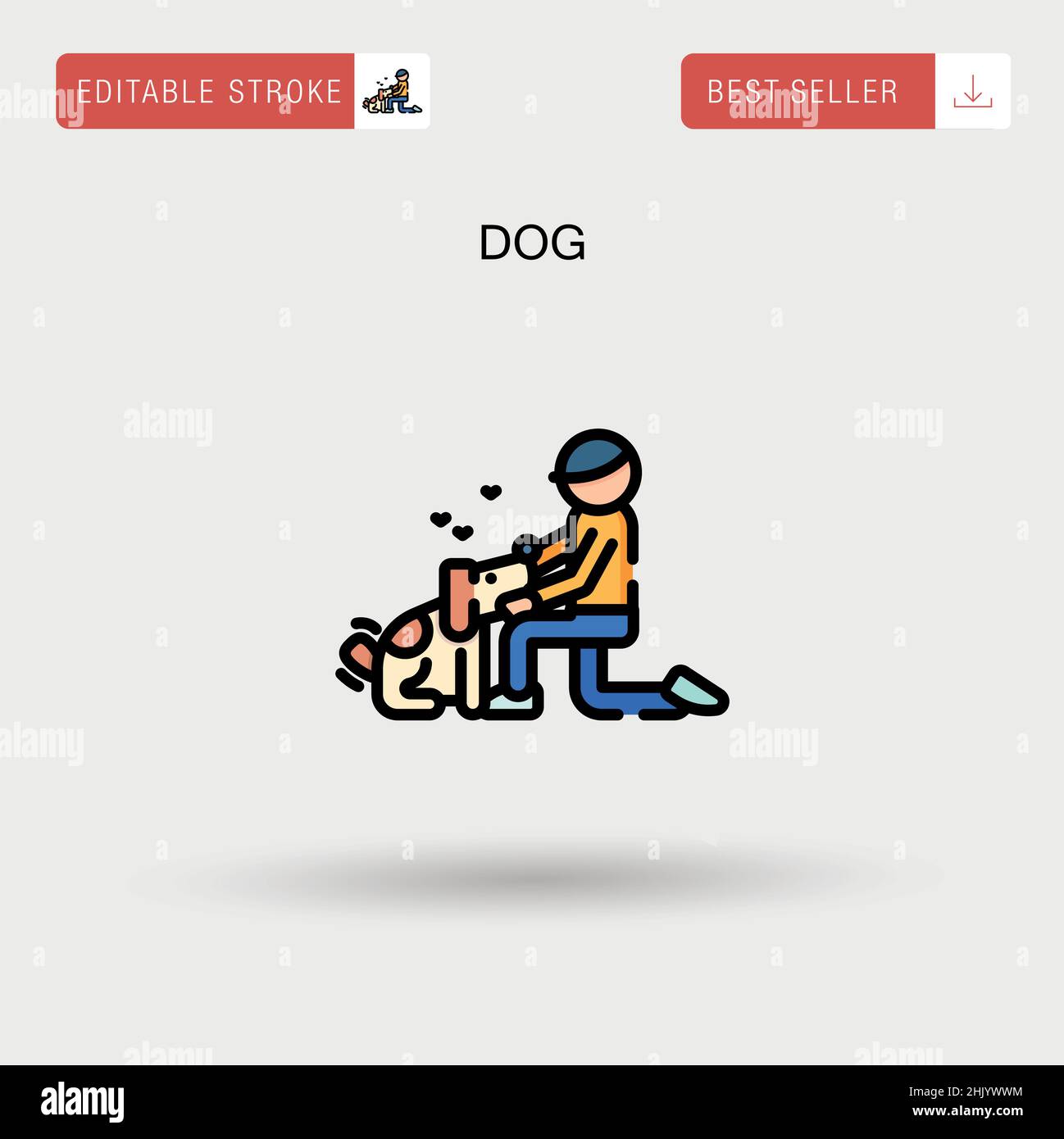 Dog Simple vector icon Stock Vector Image & Art - Alamy