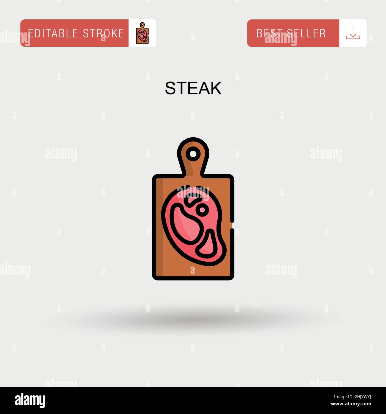 Sirloin steak cooked Stock Vector Images - Alamy