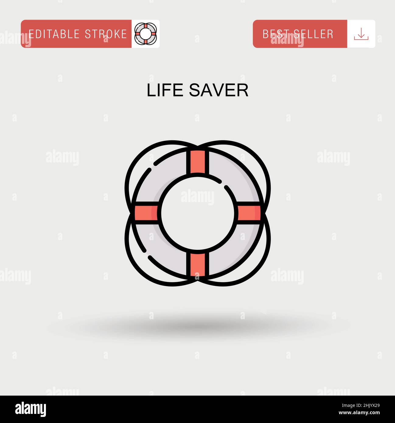 Life saver Simple vector icon Stock Vector Image & Art - Alamy