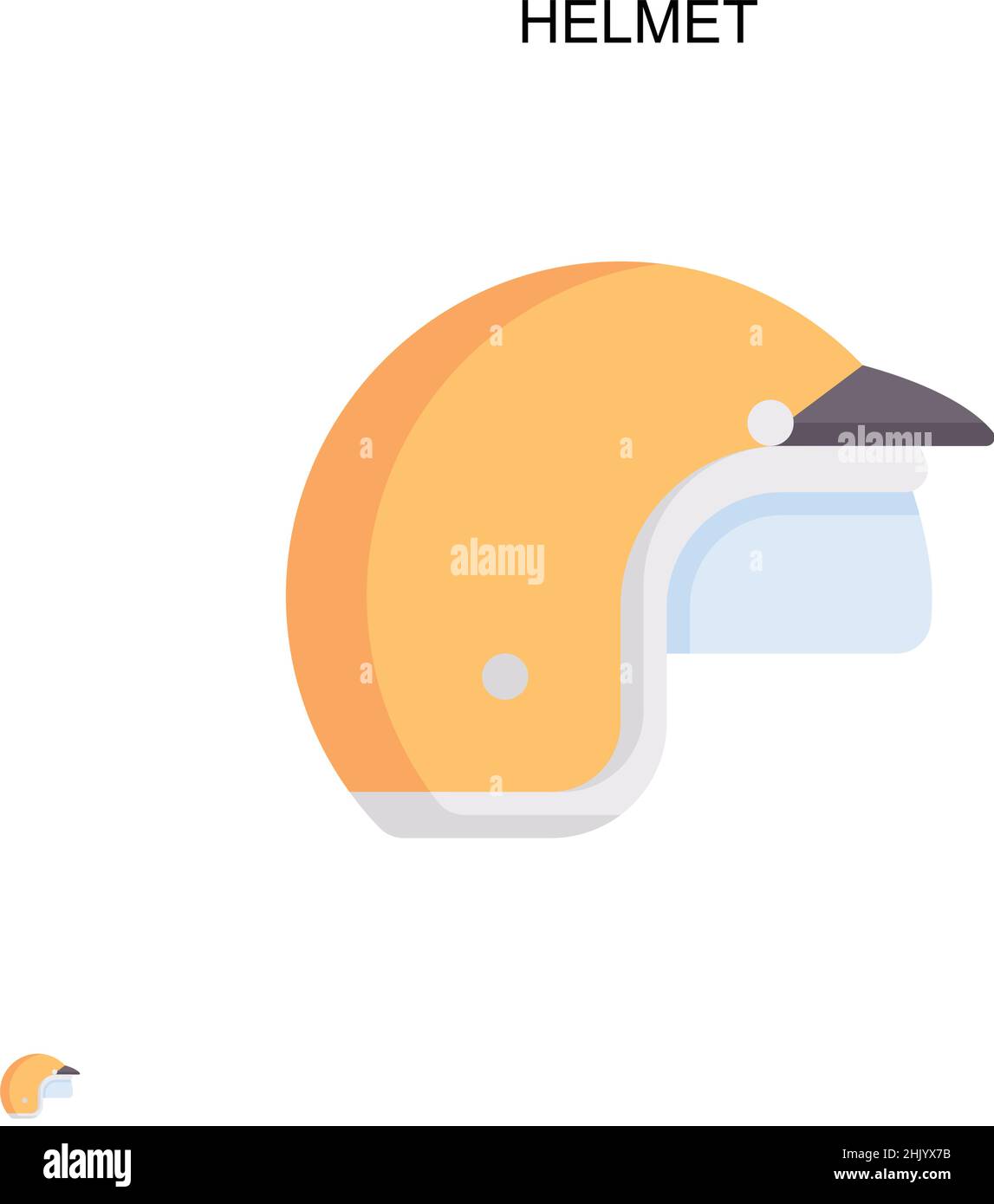 Helmet Simple vector icon. Illustration symbol design template for web ...
