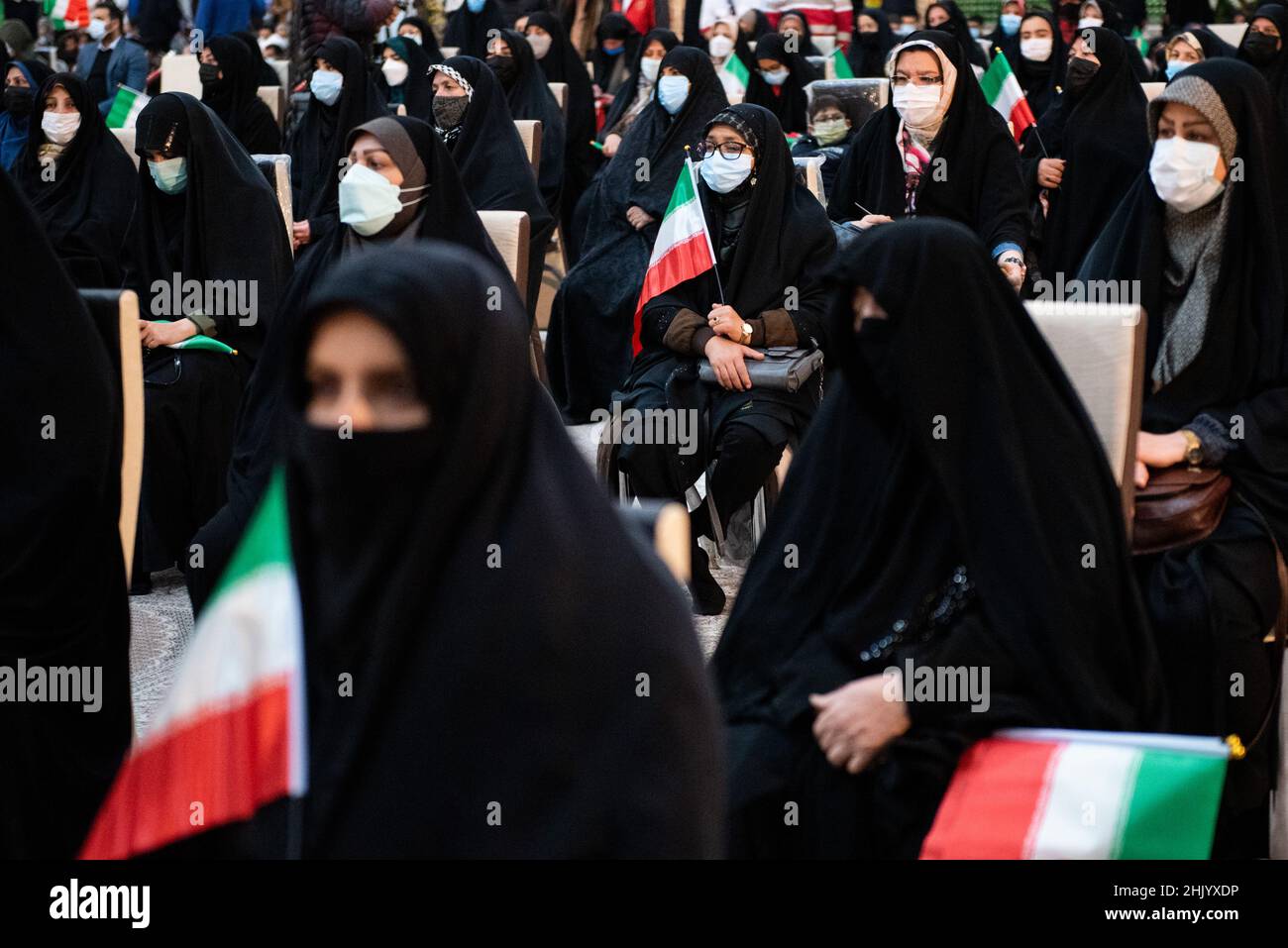 Tehran, Tehran, Iran. 1st Feb, 2022. A veiled woman wearing a ...