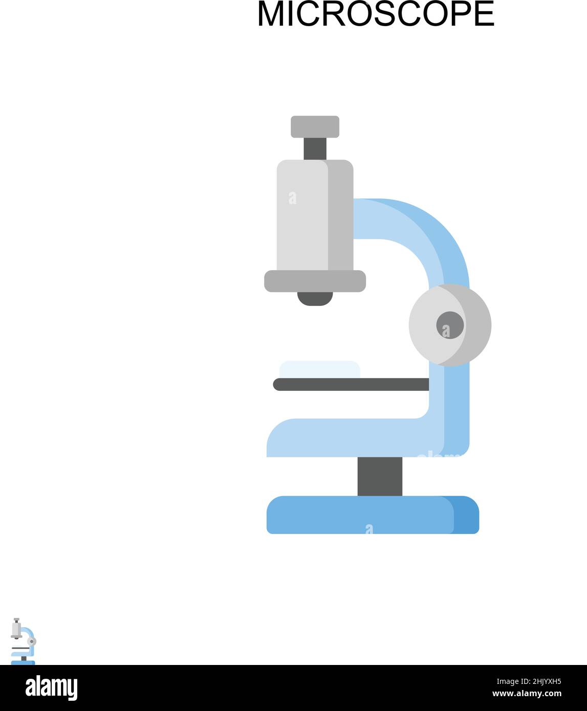 Microscope Simple vector icon. Illustration symbol design template for ...