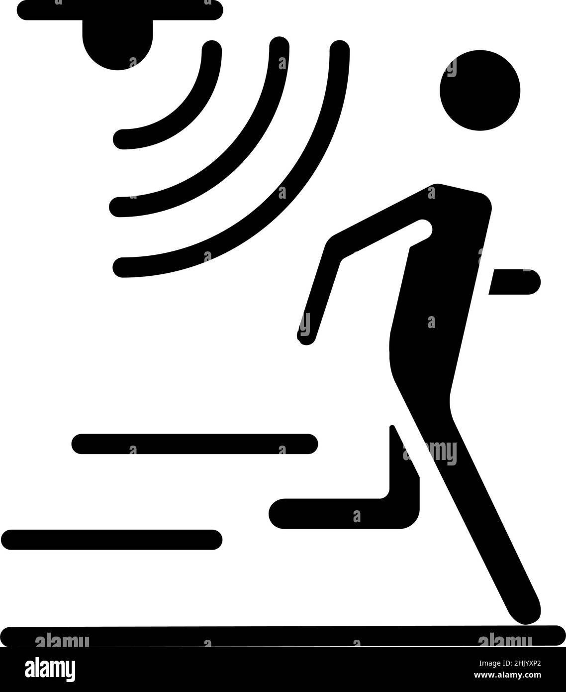 Motion detection black glyph icon Stock Vector Image & Art - Alamy