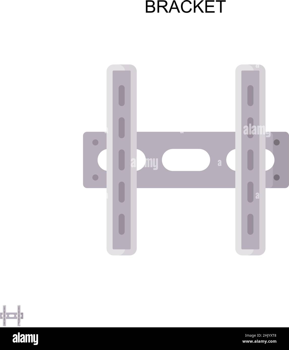 Bracket Simple vector icon. Illustration symbol design template for web ...