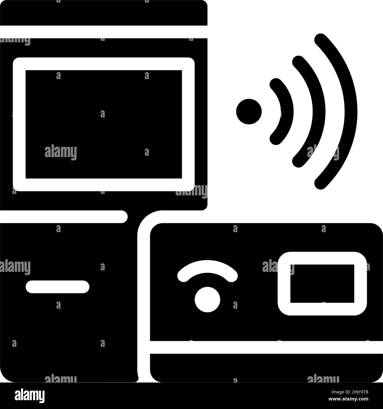 Kiosk icon black vector Cut Out Stock Images & Pictures - Alamy