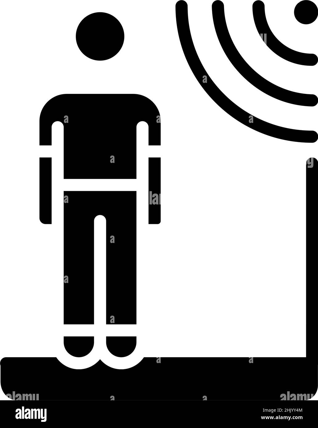 Proximity sensors black glyph icon Stock Vector Image & Art - Alamy