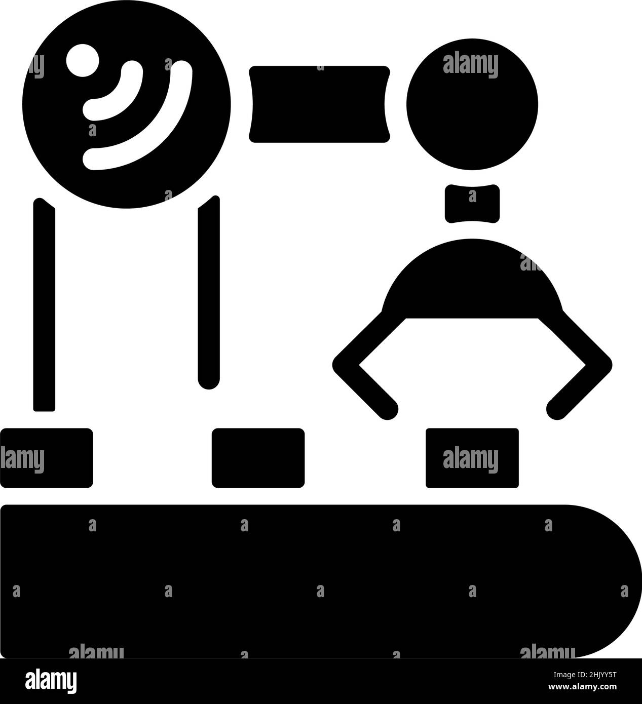 Industry equipment control black glyph icon Stock Vector Image & Art ...