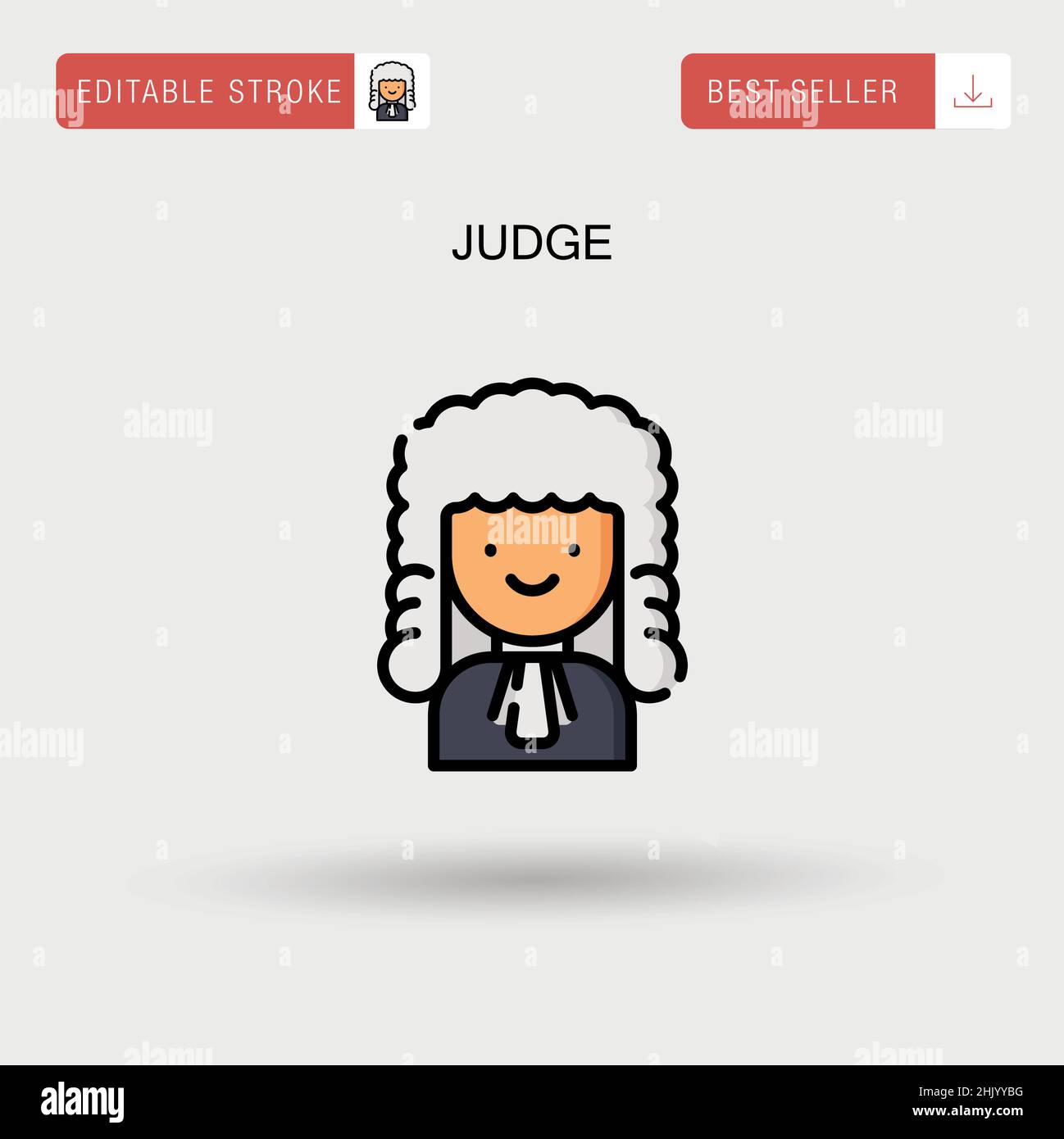 Judge Simple vector icon Stock Vector Image & Art - Alamy