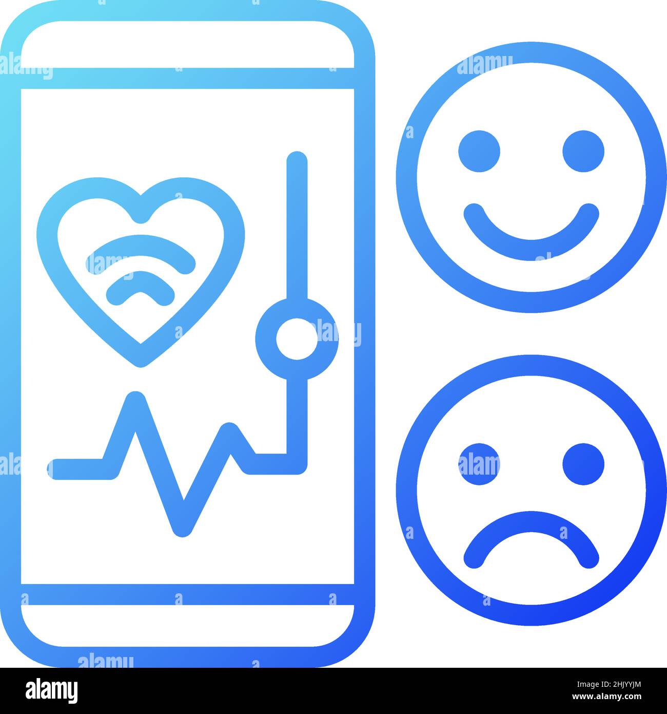 Mood monitoring gradient linear vector icon Stock Vector Image & Art ...