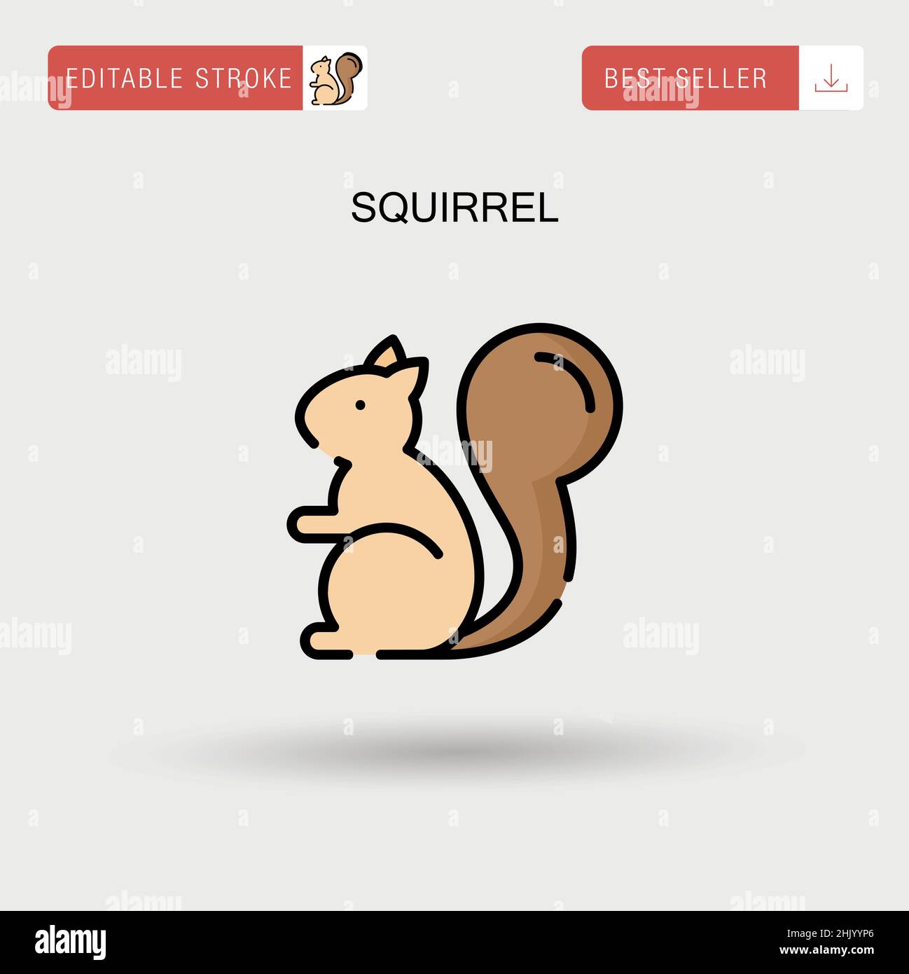 Squirrel Simple vector icon Stock Vector Image & Art - Alamy