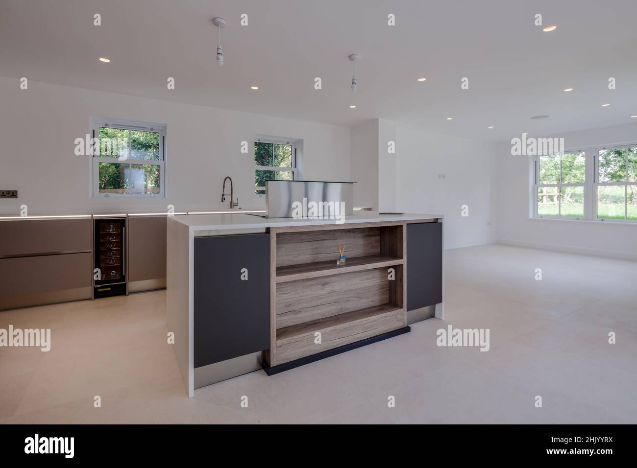 Toft, Cambridgeshire - September 18 2017: Brand new luxury kitchen with ...