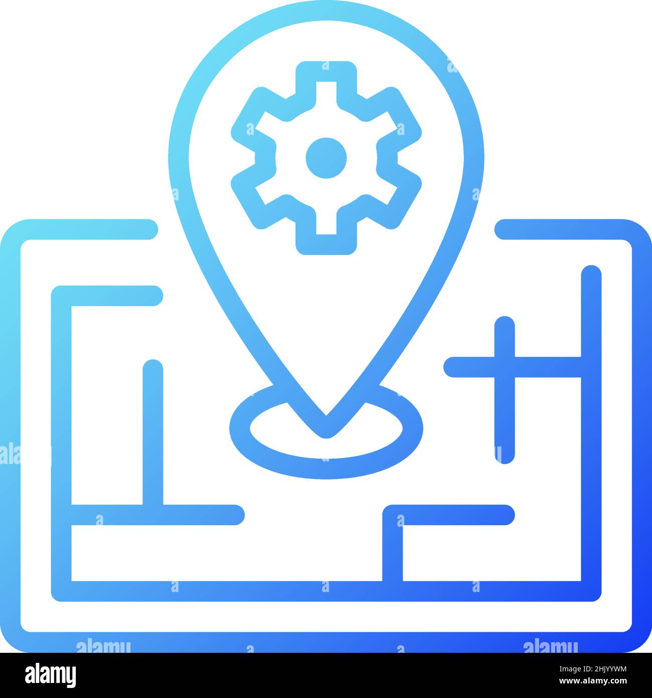 Smart mapping technology gradient linear vector icon Stock Vector Image ...