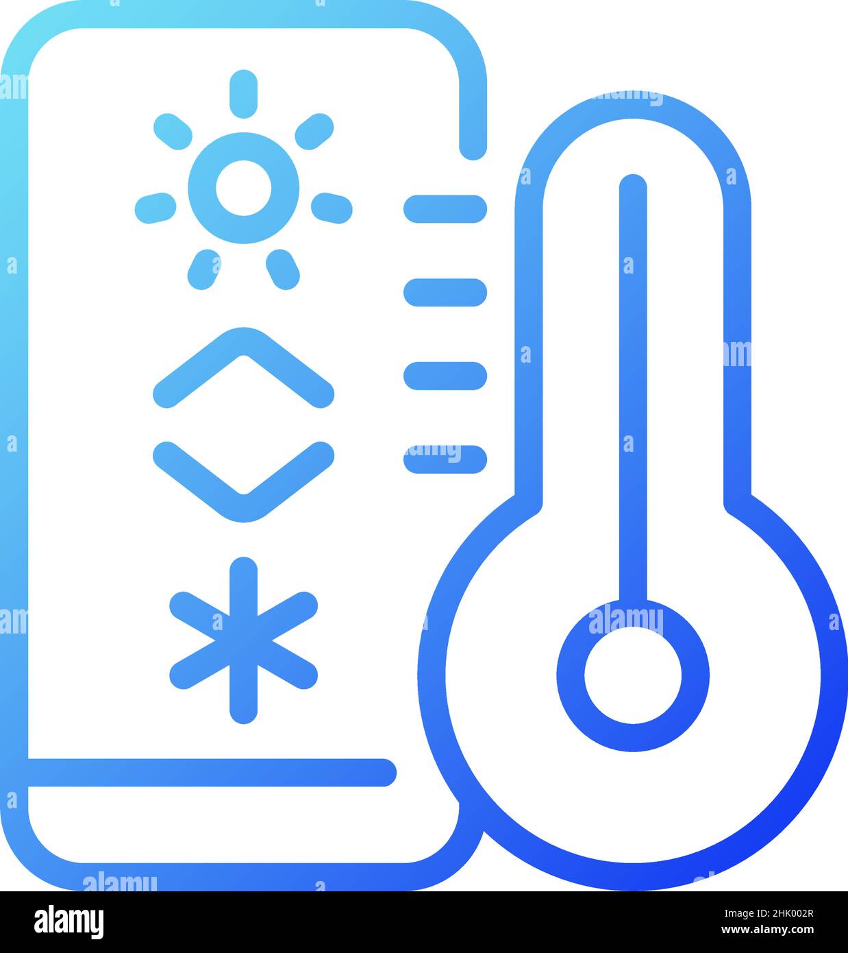 Temperature regulation gradient linear vector icon Stock Vector Image ...