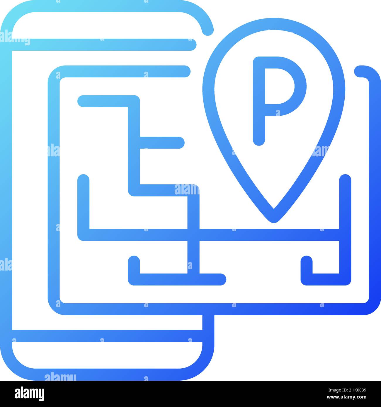 Smart parking gradient linear vector icon Stock Vector Image & Art - Alamy