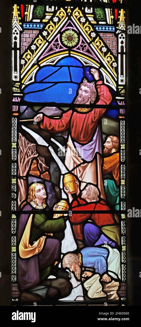 Stained Glass Window Depicting Moses High Resolution Stock Photography ...
